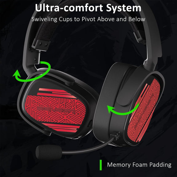 SENZER X100 Wireless Gaming Headset for PS5 PS4 PC Switch Bluetooth Ga ...