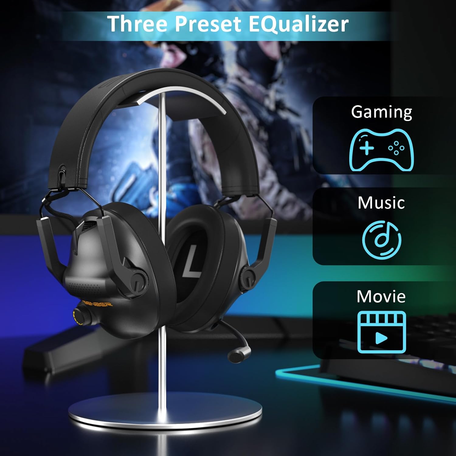 SENZER SG600 Pro Wireless Gaming Headset with Microphone - 7.1 Surroun ...