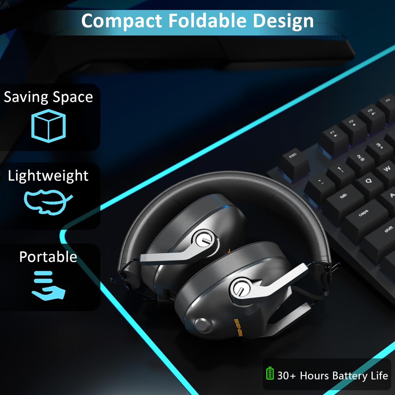 SENZER SG600 Pro Wireless Gaming Headset with Microphone - 7.1 Surroun ...